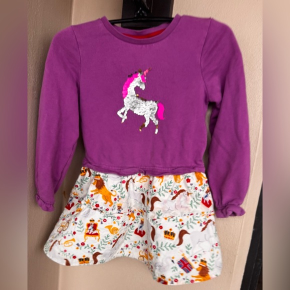 Mini Boden | Dresses | Mini Boden Girls London Royalty Theme Unicorn ...
